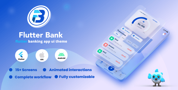 Flutter Bank - Flutter Banking UI Theme Template - ShareWordpress.Net