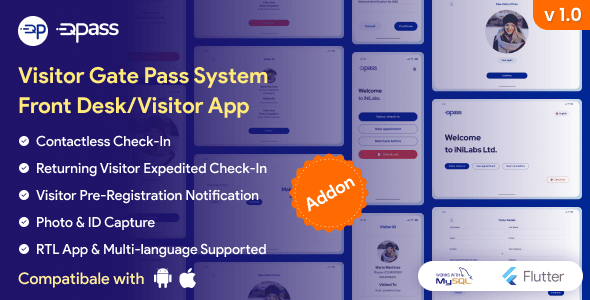 QuickPass - Visitor Gate Pass System Frontdesk App/Visitor App ...