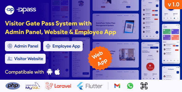 QuickPass - Visitor Gate Pass System with Admin Panel, Website ...