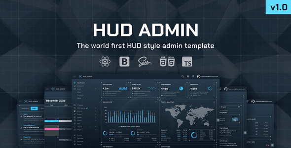 HUD - React 18 Bootstrap Admin Template - ShareWordpress.Net