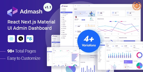 Admash - Material Design React Next Admin Dashboard Template - ShareWordpress.Net