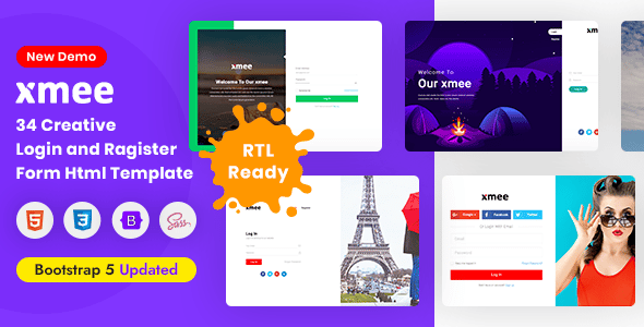 Xmee | Login and Register Form Html Templates - ShareWordpress.Net