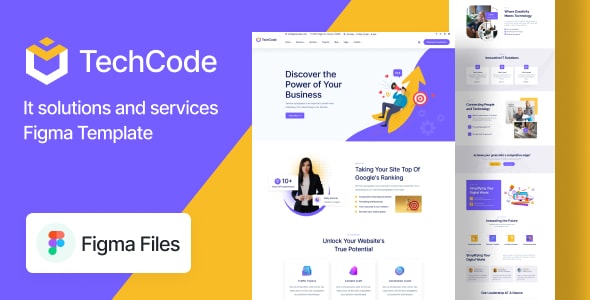 TechCode - It solutions and services Figma Template - ShareWordpress.Net