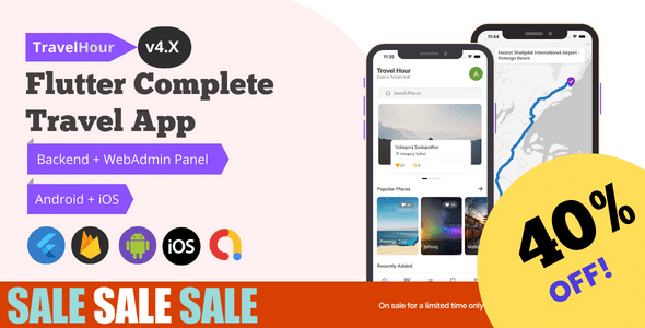 Flutter Travel App with Admin Panel - Travel Hour - ShareWordpress.Net