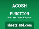 Acosh Function Definition Formula Examples And Usage
