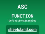 Asc Function Definition Formula Examples And Usage