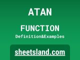 Atan Function Definition Formula Examples And Usage