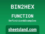 Bin2hex Function Definition Formula Examples And Usage