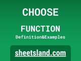 Choose Function Definition Formula Examples And Usage