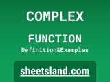 Complex Function Definition Formula Examples And Usage