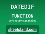 Datedif Function Definition Formula Examples And Usage