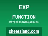 Exp Function Definition Formula Examples And Usage
