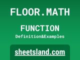 Floor Math Function Definition Formula Examples And Usage