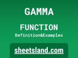 Gamma Function Definition Formula Examples And Usage