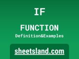 If Function Definition Formula Examples And Usage