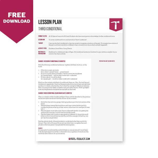 Third Conditional Efl Lesson Plan Eia Shop