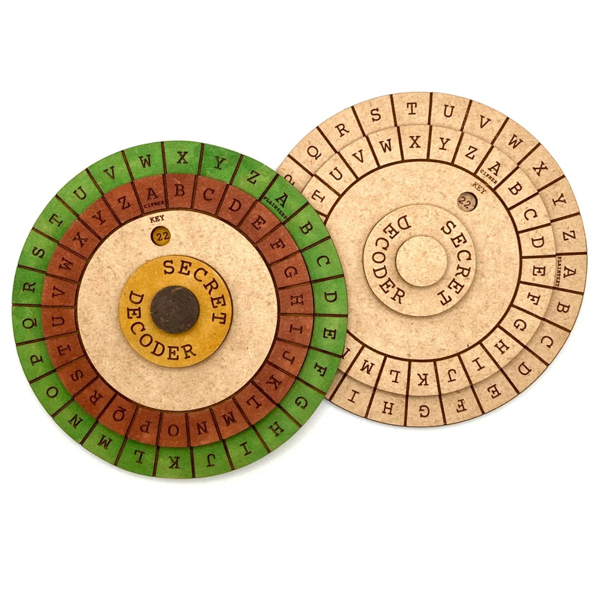 Caesar Cipher Code Wheel Glowforge Shop