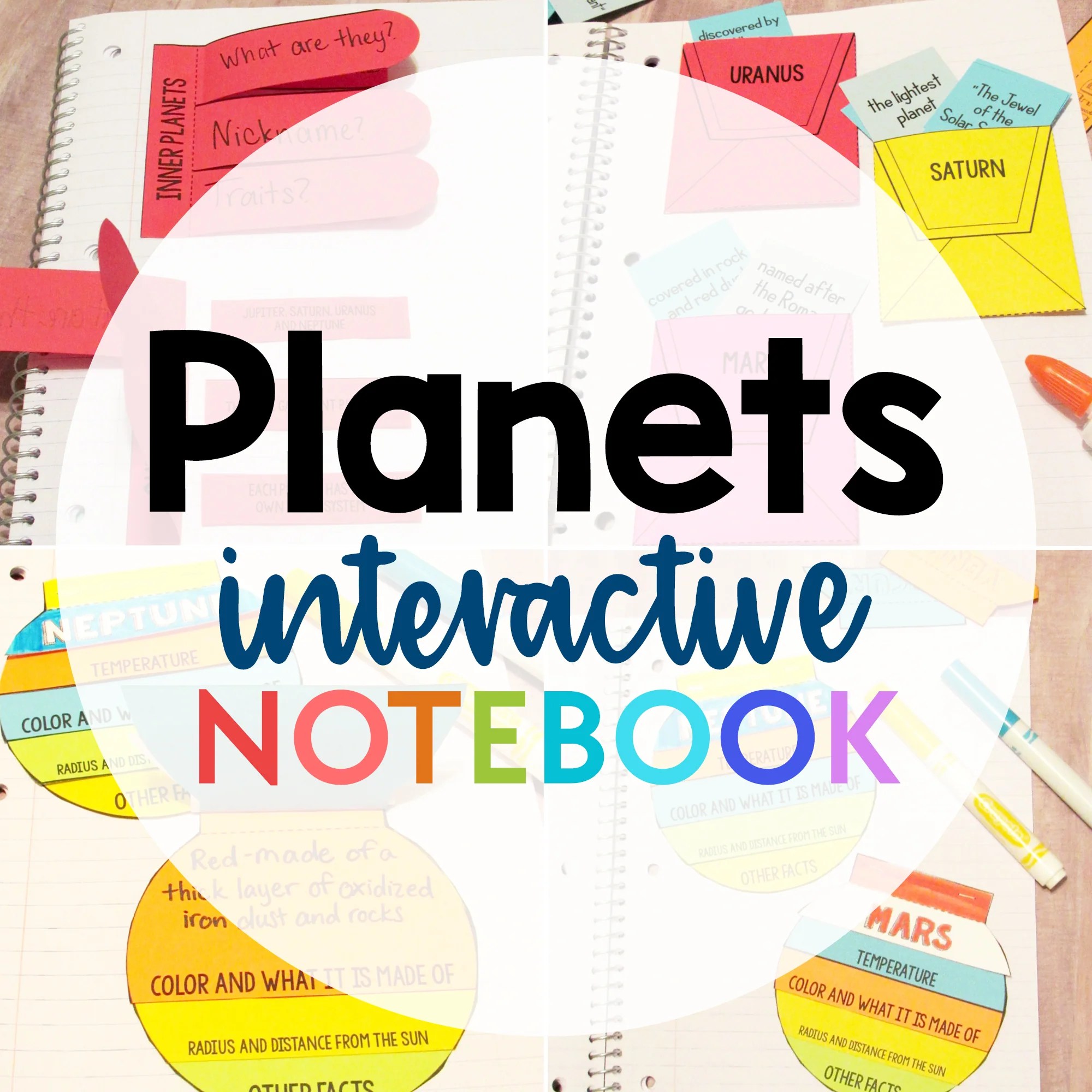 Planets Lapbook Interactive Notebook Cheat Sheets Grades 4 7 Learn