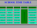 Designing A Time Table In Html Using Table Simple2code