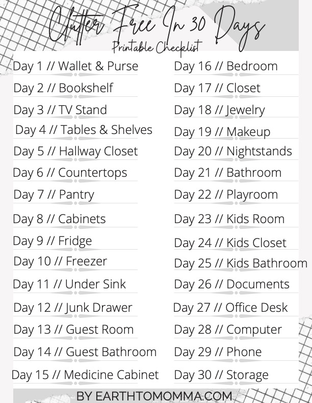 Clutter Free & Lower Stress In 30 Days - Earth to Momma