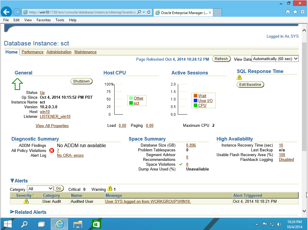 Install Oracle 10g (10.2.0.3 onwards) on Windows 10 (Technical Preview ...