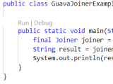 Google Guava In Java To Join String With Joiner