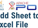 Java Add Sheet To Existing Excel File Using Apache Poi