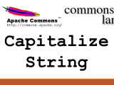 Capitalize First Letter Of A String In Java Using Apache Commons Lang