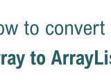 Java Convert Array To Arraylist