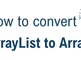 Java Convert Arraylist To Array