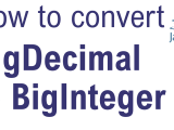 Java Convert Bigdecimal To Biginteger