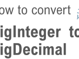 Java Convert Biginteger To Bigdecimal