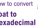 Java Convert Float To Hexadecimal String