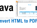 Java Convert Html To Pdf