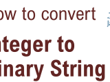 Java Convert Integer To Binary String