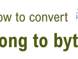 Java Convert Long To Byte