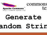 Generate Random String In Java Using Apache Commons Text