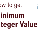 Java Get Minimum Integer Value