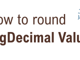 How To Round Bigdecimal Value In Java
