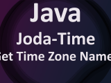 Joda Time Gets Default Time Zone Names In Java