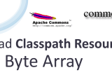 Java Read Classpath Resource As Byte Array Using Apache Commons Io