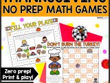 Thanksgiving Math Games Activities No Prep Math Centers Simply