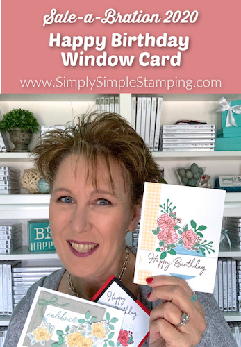 Floral Window Birthday Card Plus 2 Bonus Cards | DIY Birthday Cards