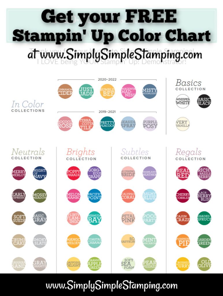 Free Color Chart for 2020-2021 Stampin’ Up! Colors| Free Download