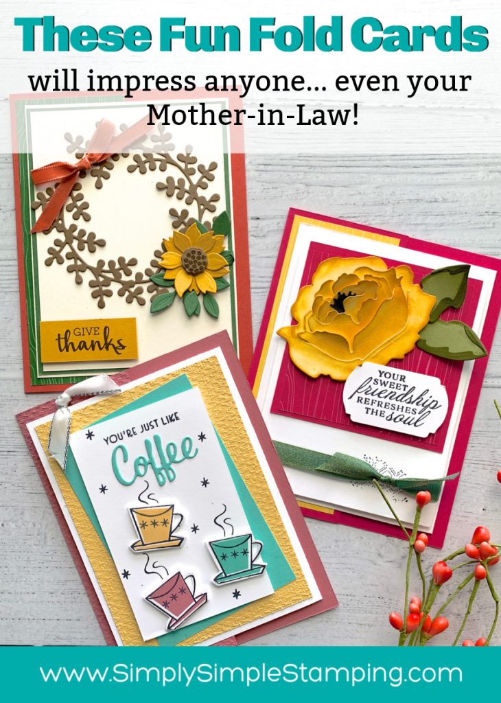 Simple Fun Fold Card with 3 Designs that Pack a Wow