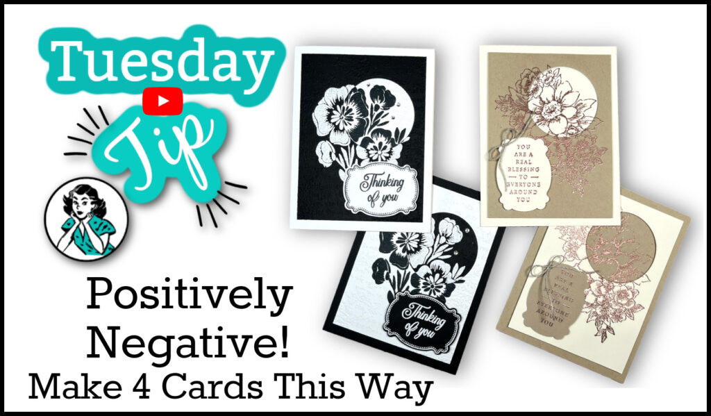 Split Negative Handmade Card: DIY Tutorial To 4 Beautiful Cards