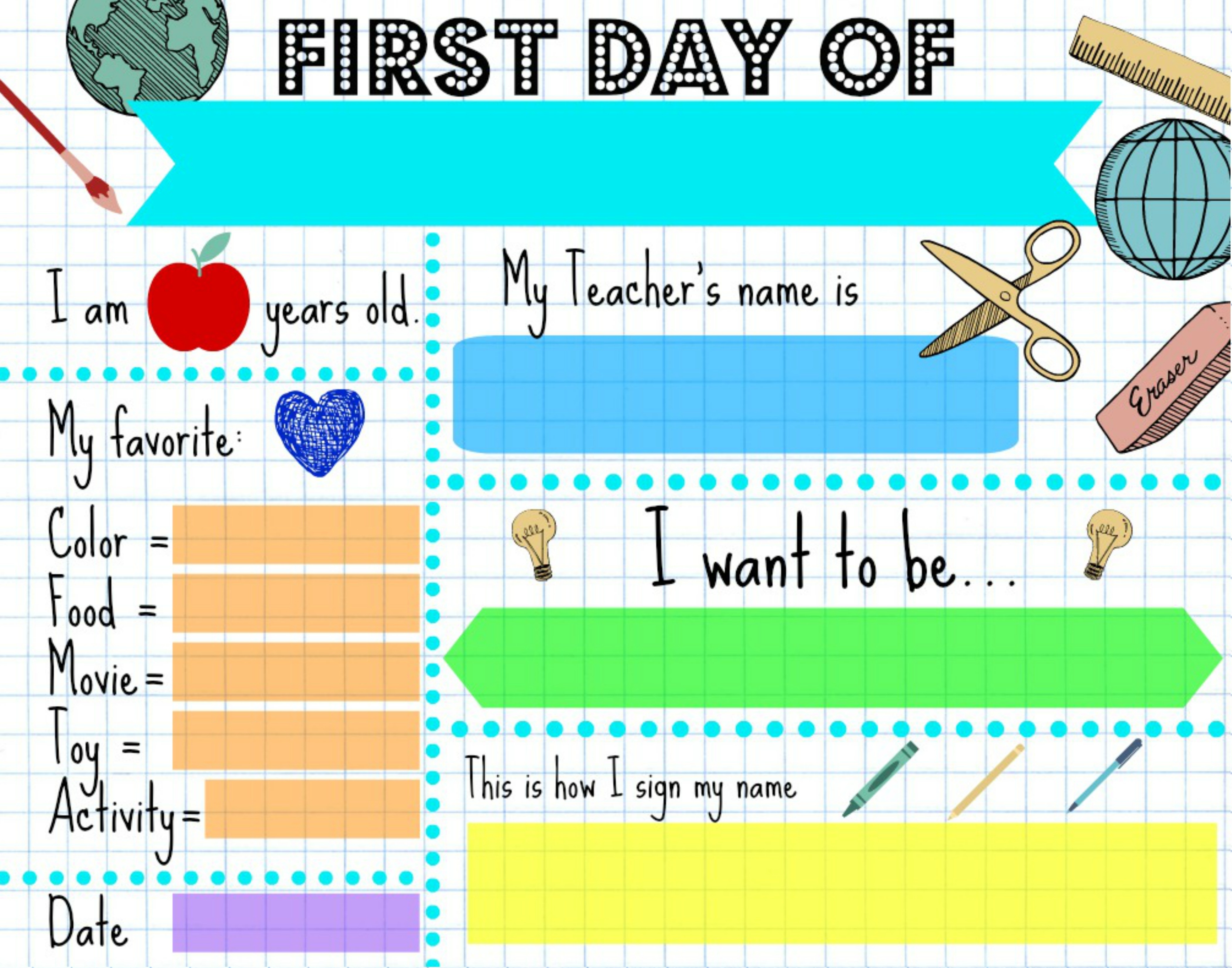 FREE PRINTABLE FIRST DAY OF SCHOOL SIGNS Sincerely Saturday free-printable-first-day-of-school-signs-sincerely-saturday