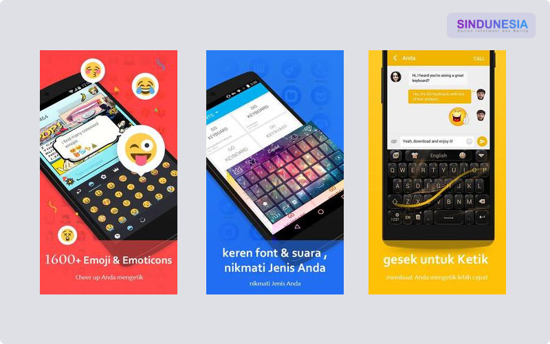 19+ Aplikasi Keyboard Android Terbaik, Paling Keren - Sindunesia