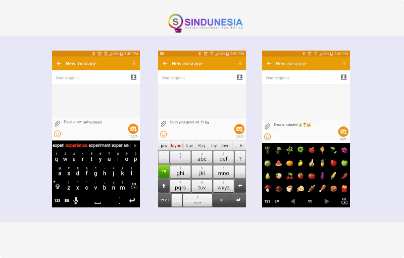 19+ Aplikasi Keyboard Android Terbaik, Paling Keren - Sindunesia