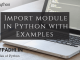 Import Module In Python With Examples Modules Of Python Sirf Padhai